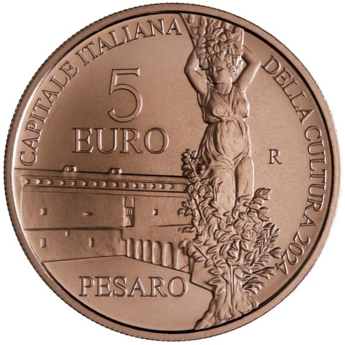 Italia 5 euros BU 2024 - Capitales culturales italianas: PESARO